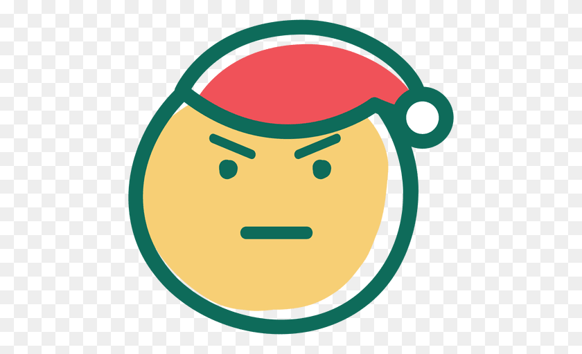 Angry Santa Claus Face Emoticon, Person, People, Produce, Food Sticker ...