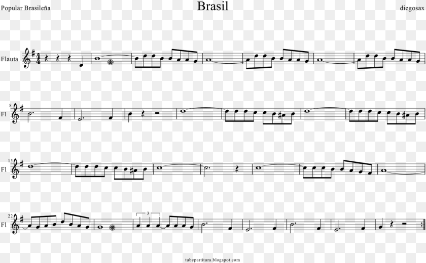 Aquarela Do Brasil Score Pdf Brazil Partitura, Gray Transparent PNG ...