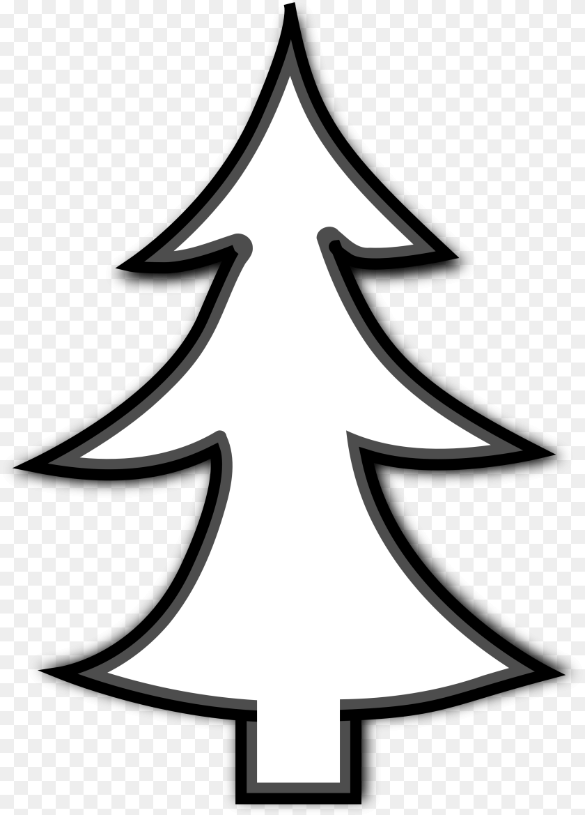 Clip Arts Related To Trees Clipart Black And White, Stencil, Blade ...