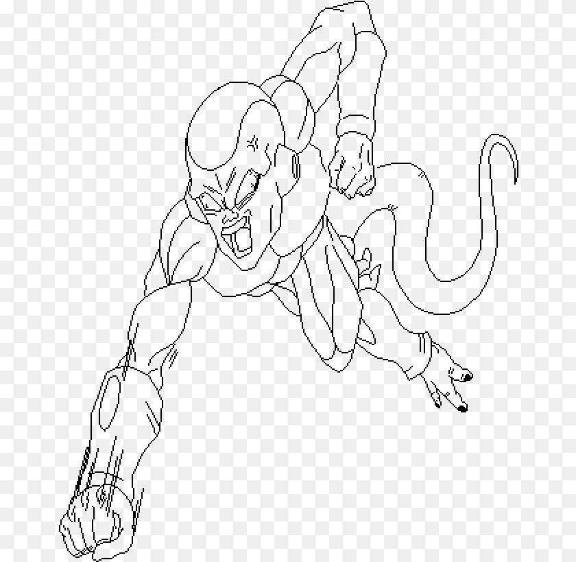 Golden Frieza Drawing Download Golden Frieza Drqwing, Gray Sticker PNG ...