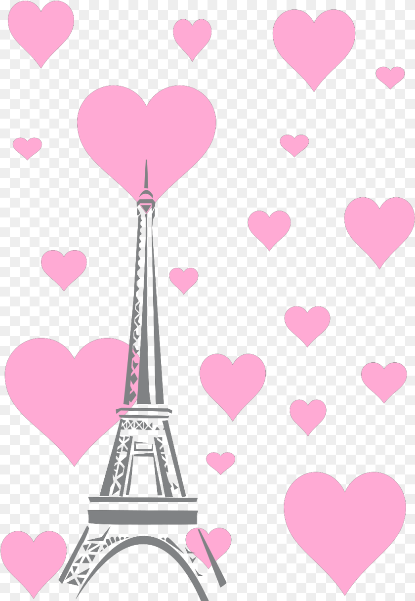 Paris, Heart Sticker PNG - FlyClipart