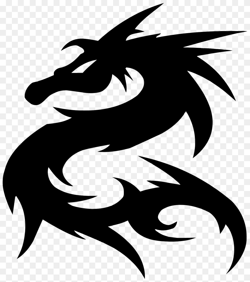 Sitting Dragon Tattoo, Animal, Fish, Sea Life, Shark PNG - FlyClipart