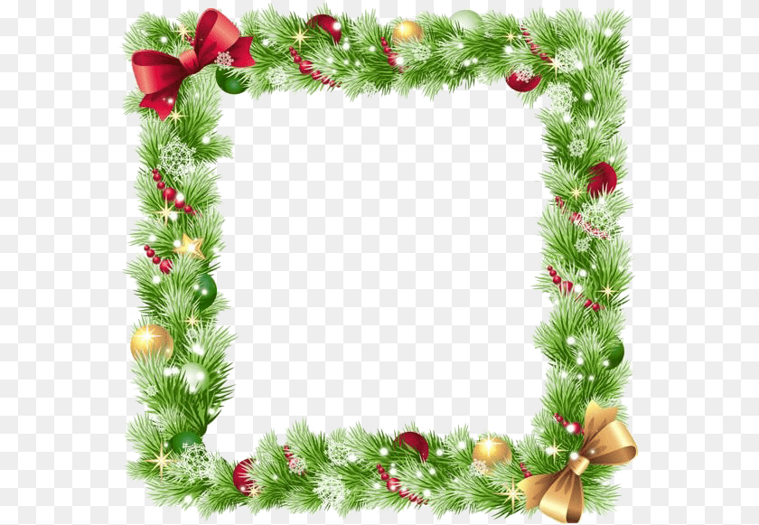 Square Christmas Frame Background Merry Christmas Border Clipart, Plant ...